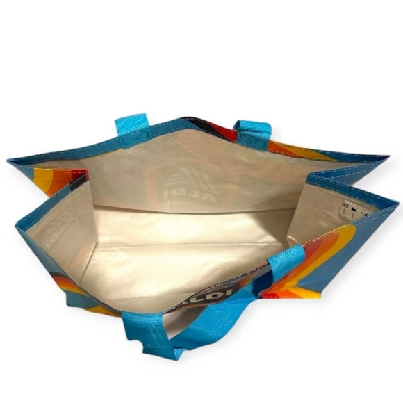 Aldi | Bags | Aldi Rainbow Swirl 4x Graphic Print Design Recycled ...